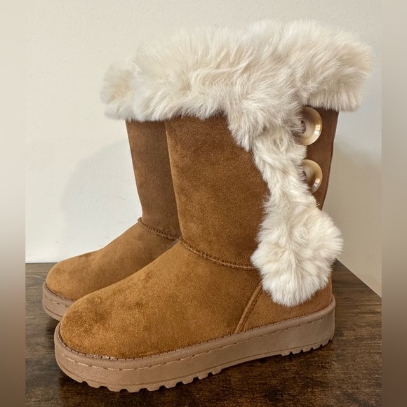 SO | Shoes | So Girls Sophia Chestnut Brown Winter Boots Nwt Sizes ...